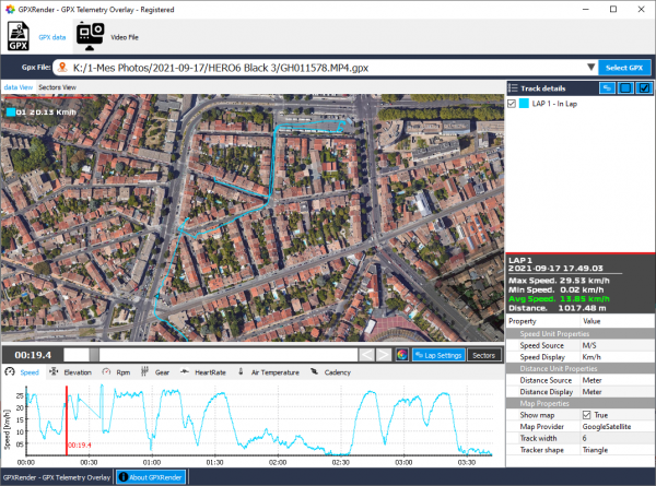 How to overlay GPS track MAP on your videos – FoxLAP